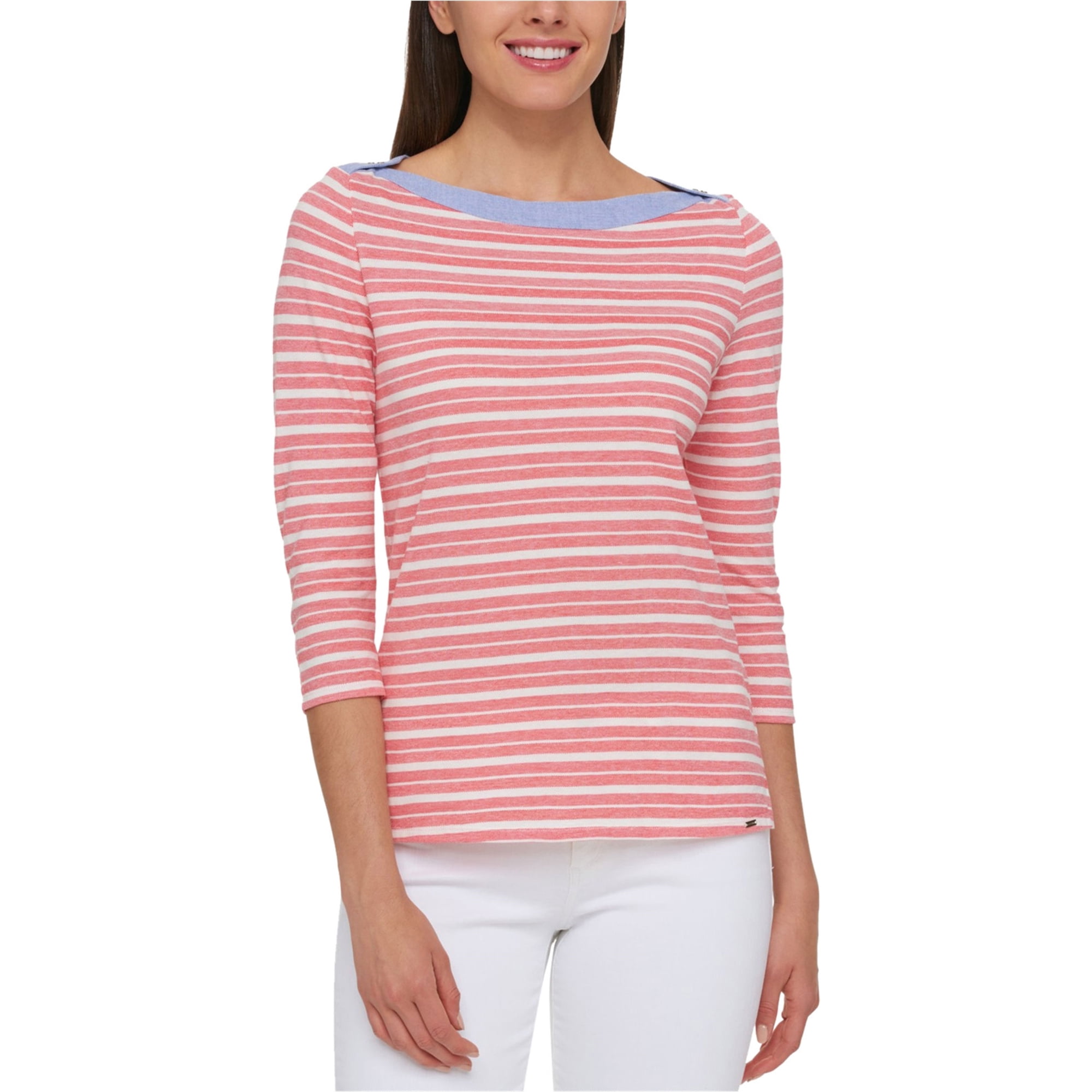 Click here for Tommy Hilfiger Womens Esme Basic T-Shirt  Pink  Xx... prices