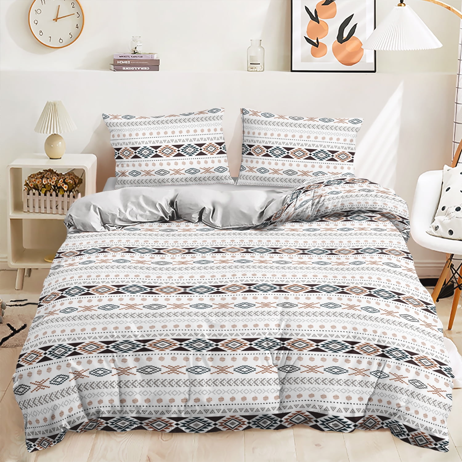 Hosima 3-Piece 3D Digital Duvet Cover With Pattern Composed Of Multiple ...