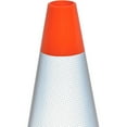 Global Industrial 28"" Traffic Cone Reflective Solid Orange Base 7 lbs ...