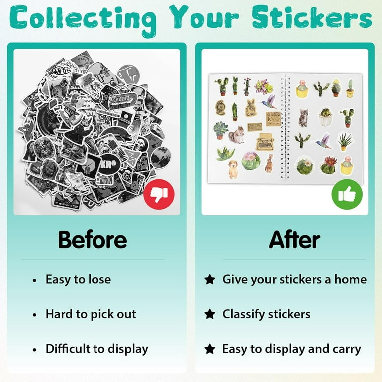 Sticker Book Collecting Reusable Collecting Album Blank Sticker Storage ...