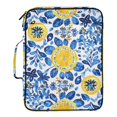 Blue Leaves Watercolor Lemon Accordion File Organizer Expanding File ...