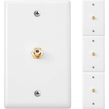 4 Pieces Single RCA Connector Wall Plate 1 Port RCA Wall Plates for ...