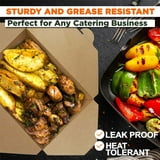 50 Pack 54 oz Disposable Take Out Containers Microwaveable Kraft Paper ...