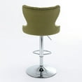 25-33 Inch Velvet Swivel Bar Stools with Back, Upholstered Adjustable ...