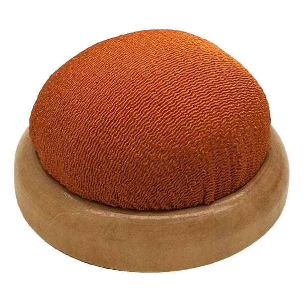 Pin Cushion with Wooden Plate, Table Pin Cushion, Plain Color Holder ...