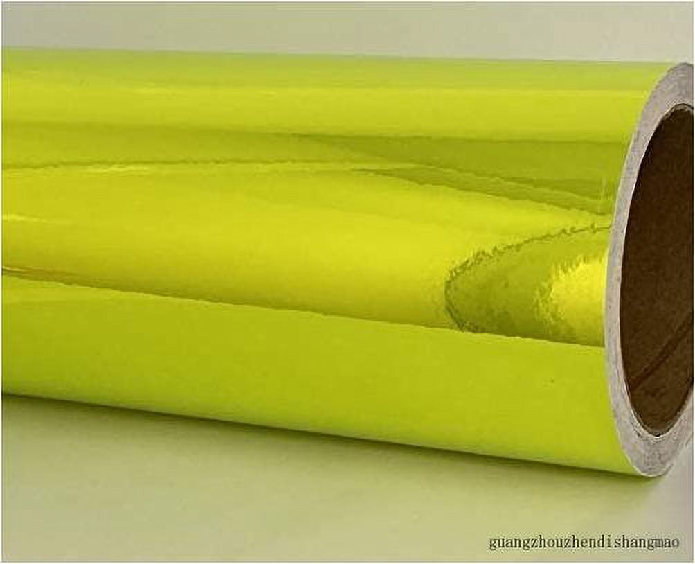 Roll Of lored Come Sign Vinyl, S-Adhesive (Fluorescent Yellow, 12 Inch ...