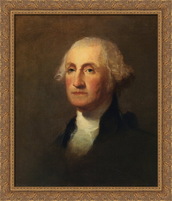 George Washington 28x32 Large Gold Ornate Wood Framed Canvas Art by ...