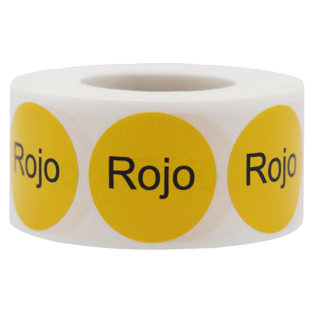 Rojo Yellow Deli Labels | 1 Inch Round - 500 Pack - Walmart.com