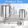3 Cup Stainless Steel Baking Sifter for Cakes Pastries Pies Cupcakes ...