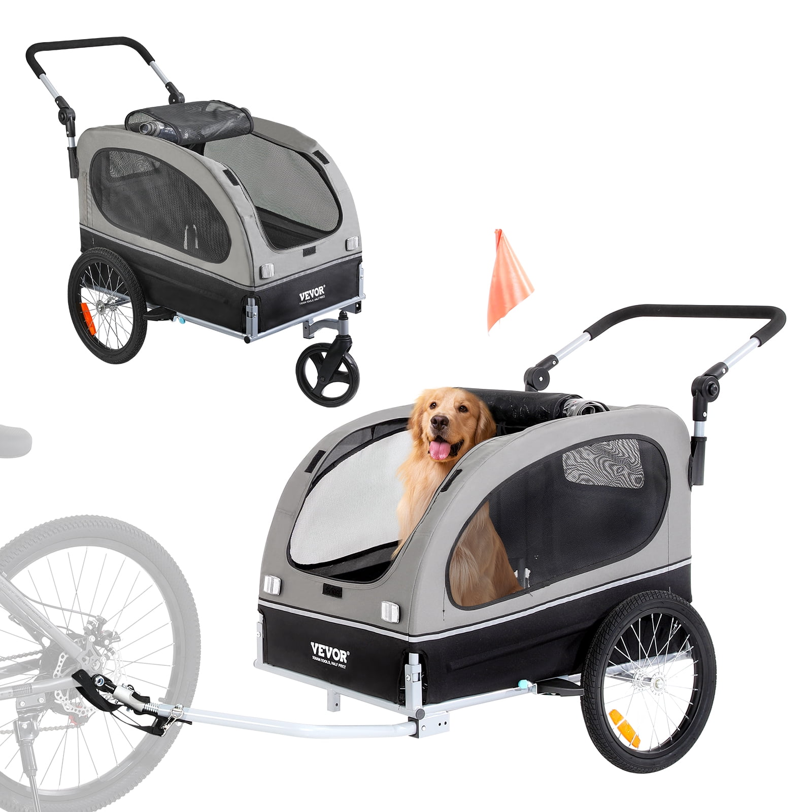 Click here for Vevor Dog Bike Trailer  Supports Up To 88 Lbs  2-I... prices