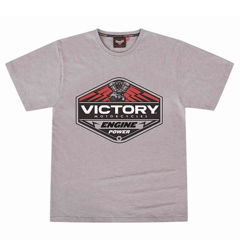 Victory Motorcycle New OEM Men's Grey Engine Bolt Tee Shirt, Medium ...