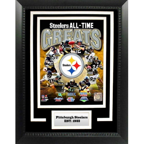 NFL Pittsburgh Steelers Greats 11" x 14" Deluxe Frame - Walmart.com