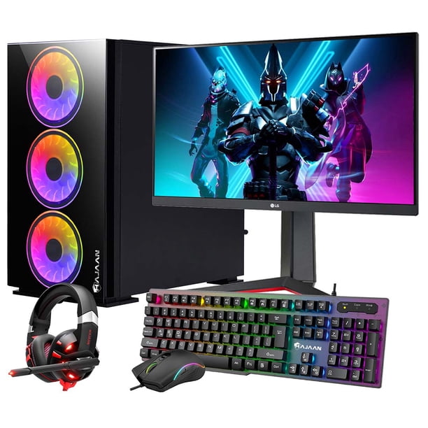 HAJAAN BREEZE PRO Gaming Tower PC with 24 Inch Gaming Monitor | Intel ...