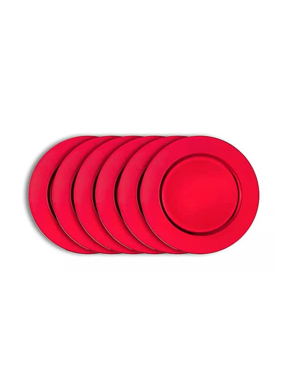 Charger Plates | Red - Walmart.com