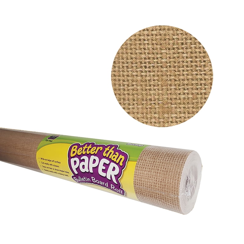 Better Than Paper Bulletin Board Roll, 4' x 12', Burlap Design, 4 Rolls ...