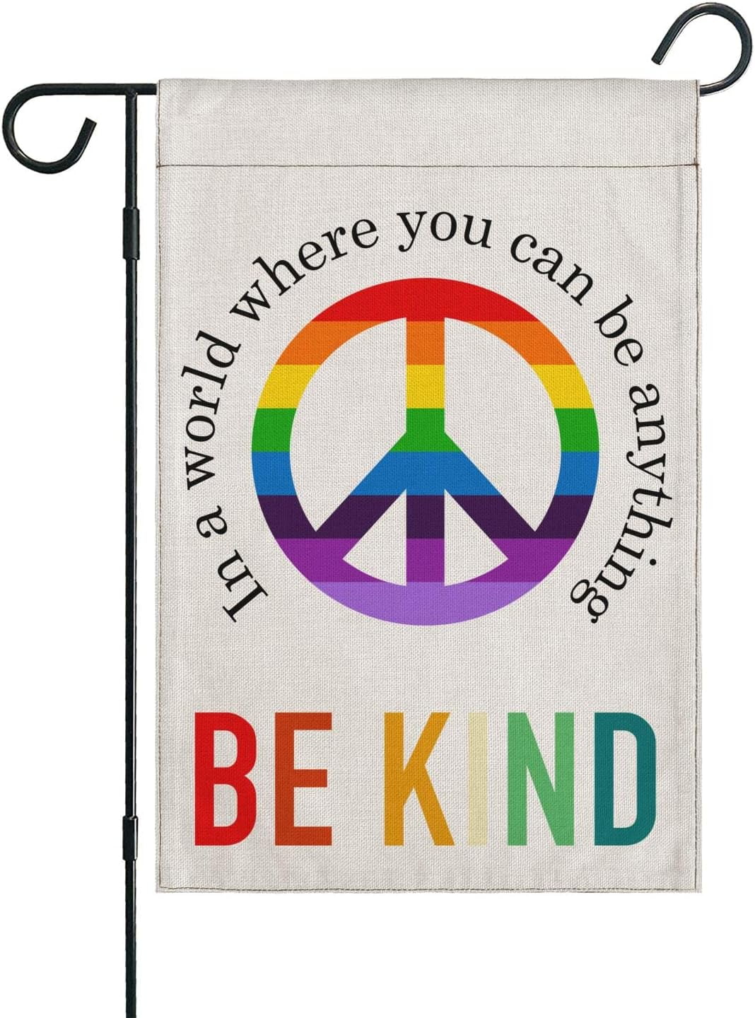 Be Kind Garden Flag Double Sided 12x18 ,Small Vertical Double Sided for Porch Yard Lawn ...