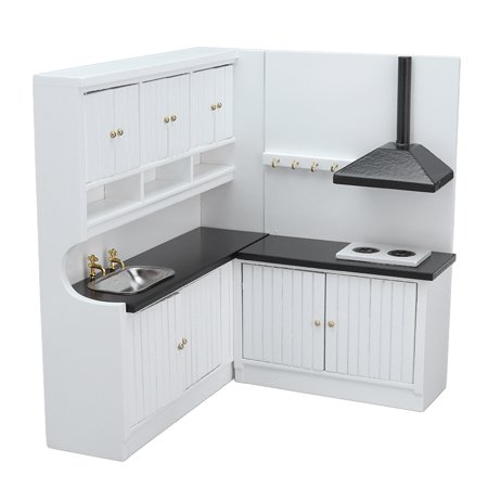 Miniature Kitchen Set, Lightweight Doll House Kitchen Fine Workmanship ...