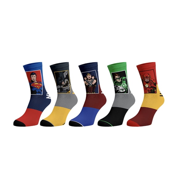 DC Comics Justice League Character Mens Crew Socks 5 Pairs - Walmart.ca