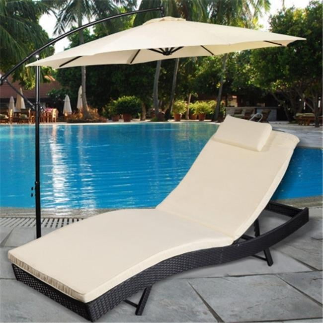 CB16389 Outdoor Pool Chaise Lounge Chair Patio Furniture PE Wicker ...