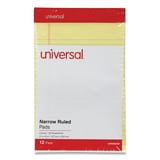 Universal Perforated Ruled Writing Pad, 5 x 8, Canary, 50 Sheets, Dozen ...