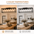 Garwarm 6-Light Black Modern Farmhouse Kitchen Island Light ...