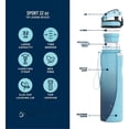 32 oz Fruit Infuser Water Bottle with Time Marker - Flip Top Locking ...