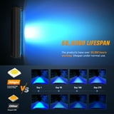 Nilight 12Inch LED Light Bar Blue Triple Row 240W Spot & Flood Combo 30000LM Driving Boat Led ...