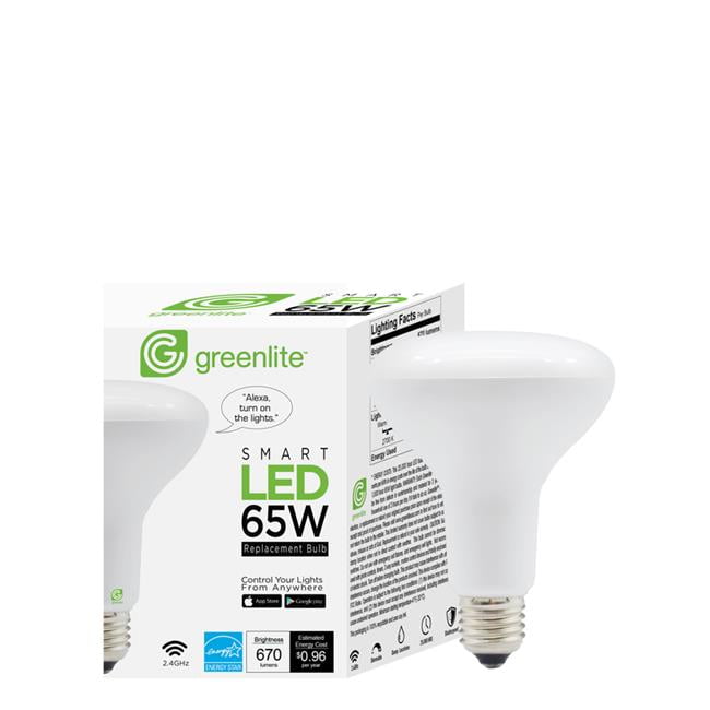 Greenlite 3002512 65W Equivalence BR30 E26 Medium Smart WiFi LED Bulb ...