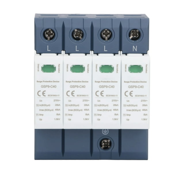 DC Photovoltaic Surge Protector, 40KA Surge Protective Device 275V ...
