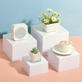 4Pcs White Buffet Risers Set (7",8",9",10") for Party Catering, Nesting ...