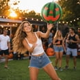 Summerween 16in Halloween Inflatable Beach Balls Watermelon Jack O ...