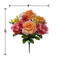Mainstays Indoor Artificial Flower Bush, Rose and Hydrangea, Pink Color ...