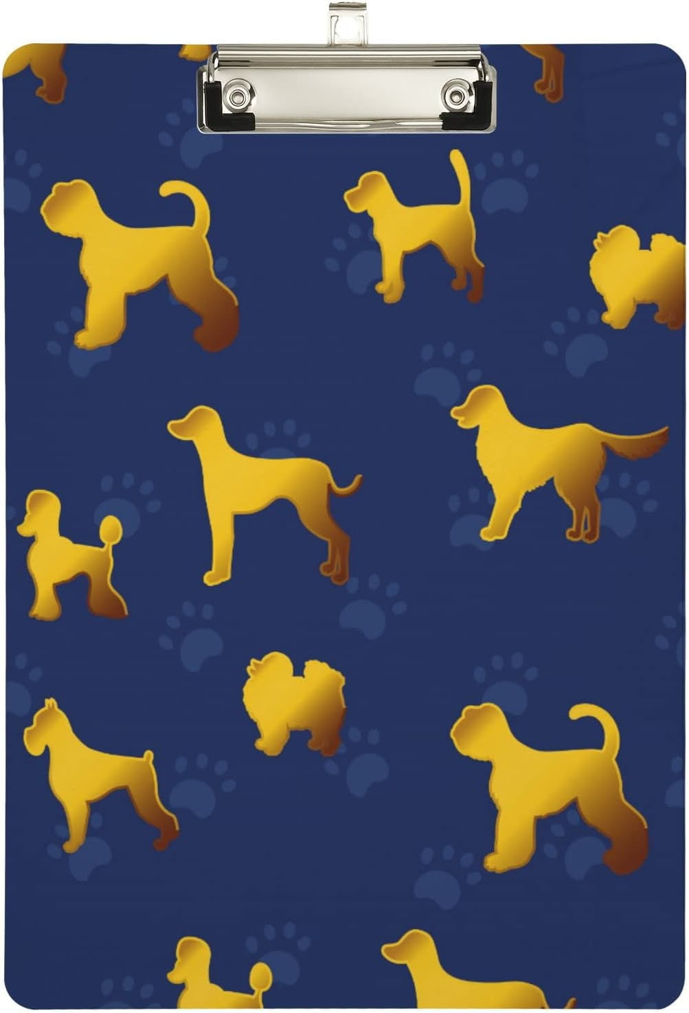 FMSHPON Gold Cute Dog Paw Clipboard Hardboard Wood Nursing Clip Board ...