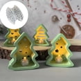 4-Cavity Christmas Tree Silicone Mold for Tealight Holders, Epoxy Resin ...