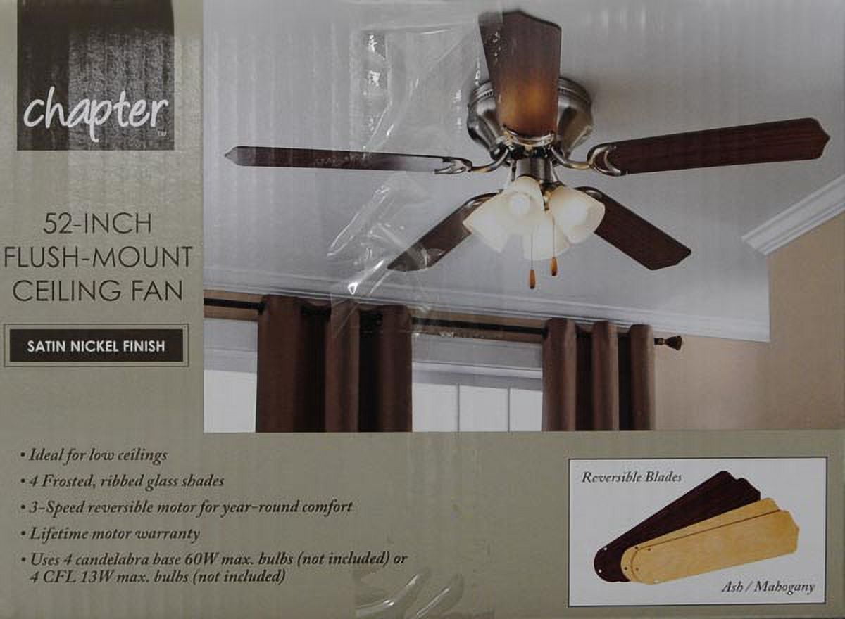 Chapter 52 Flush Mount Ceiling Fan | Shelly Lighting