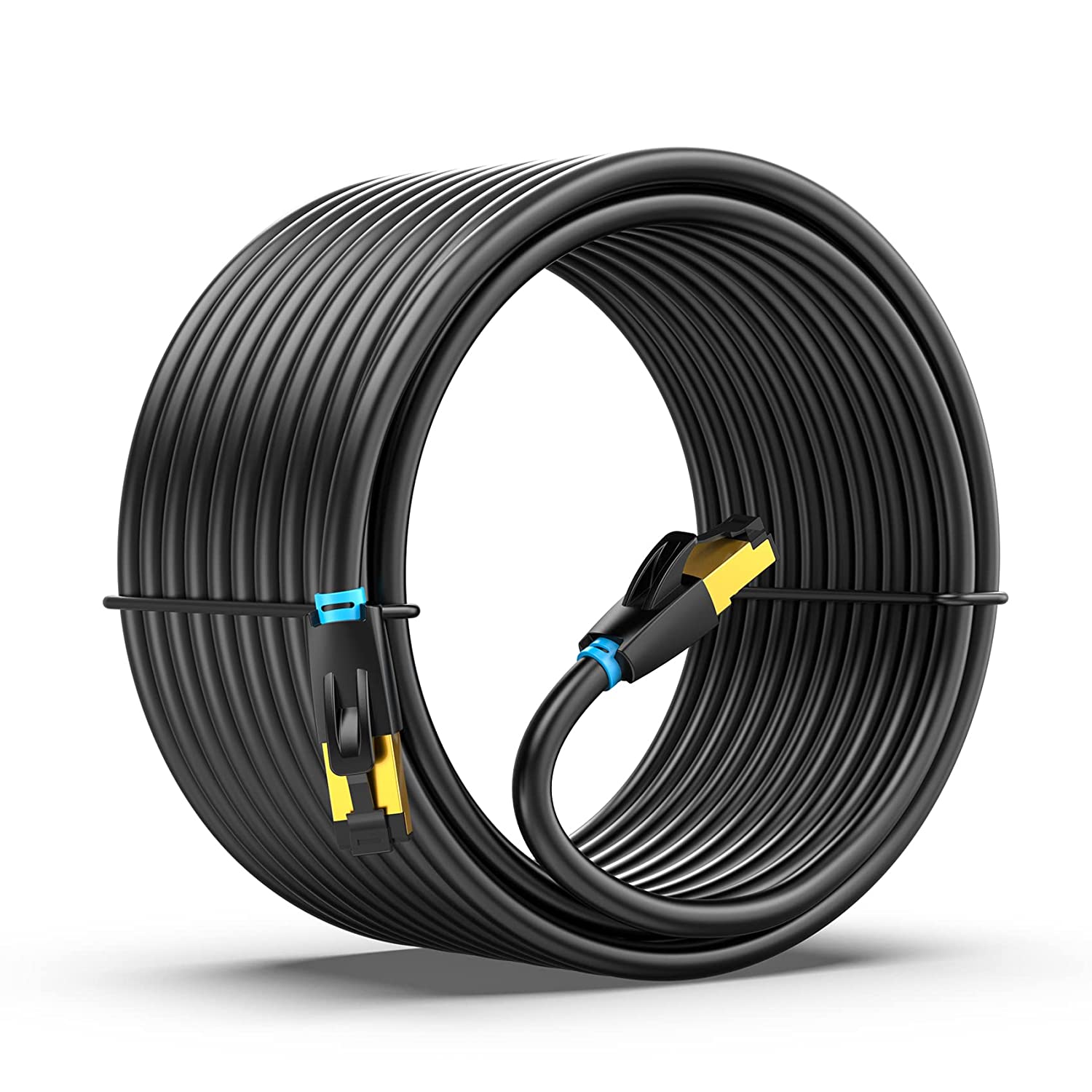 Ethernet Cable 50 ft Cat 8 High Speed Patch Cord 40Gbps 2000Mhz LAN ...