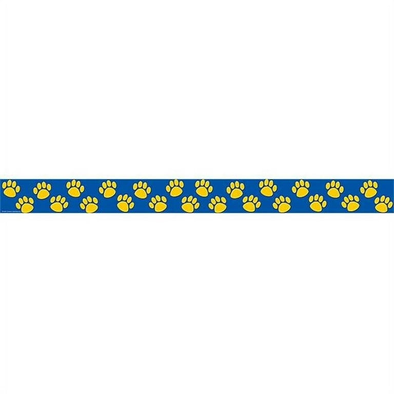 Blue And Gold Paw Print