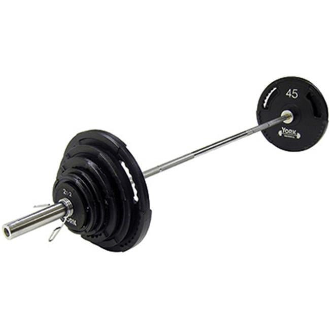 York Barbell 2898 G2 Dual Grip Thin Line Cast Iron Set- 300 lbs ...