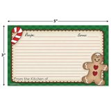 Current Gingerbread Man Kitchen Christmas Recipe Cards - 3" x 5" Matte ...