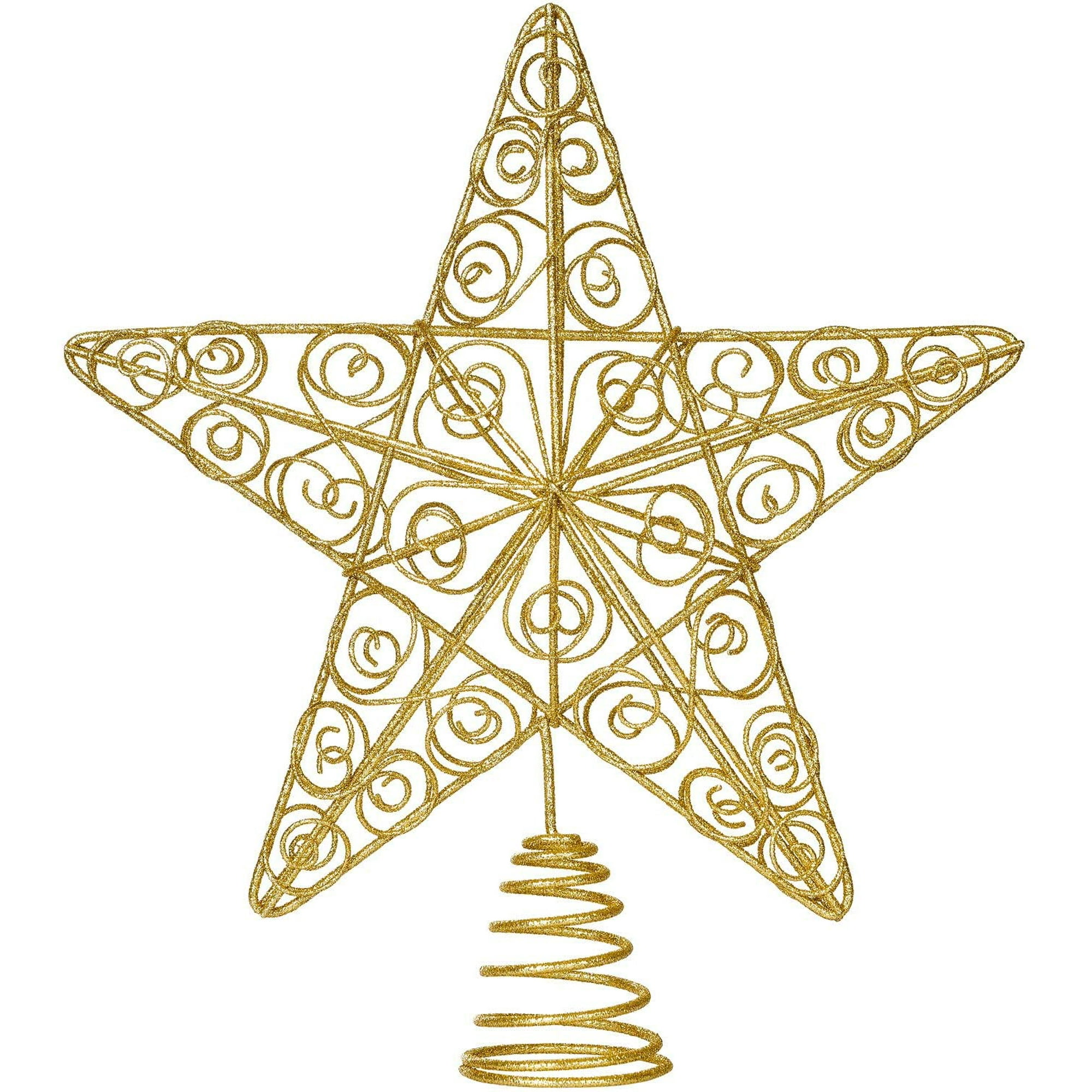 Christmas Tree Star Topper Clip Art