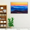 Sunset Over The Blue Ridge Mountains in North Carolina - Wrapped Canvas ...