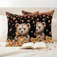 Black Brown Animals Fall Outdoor Pillow Covers 20"x20" Set of 2 ...