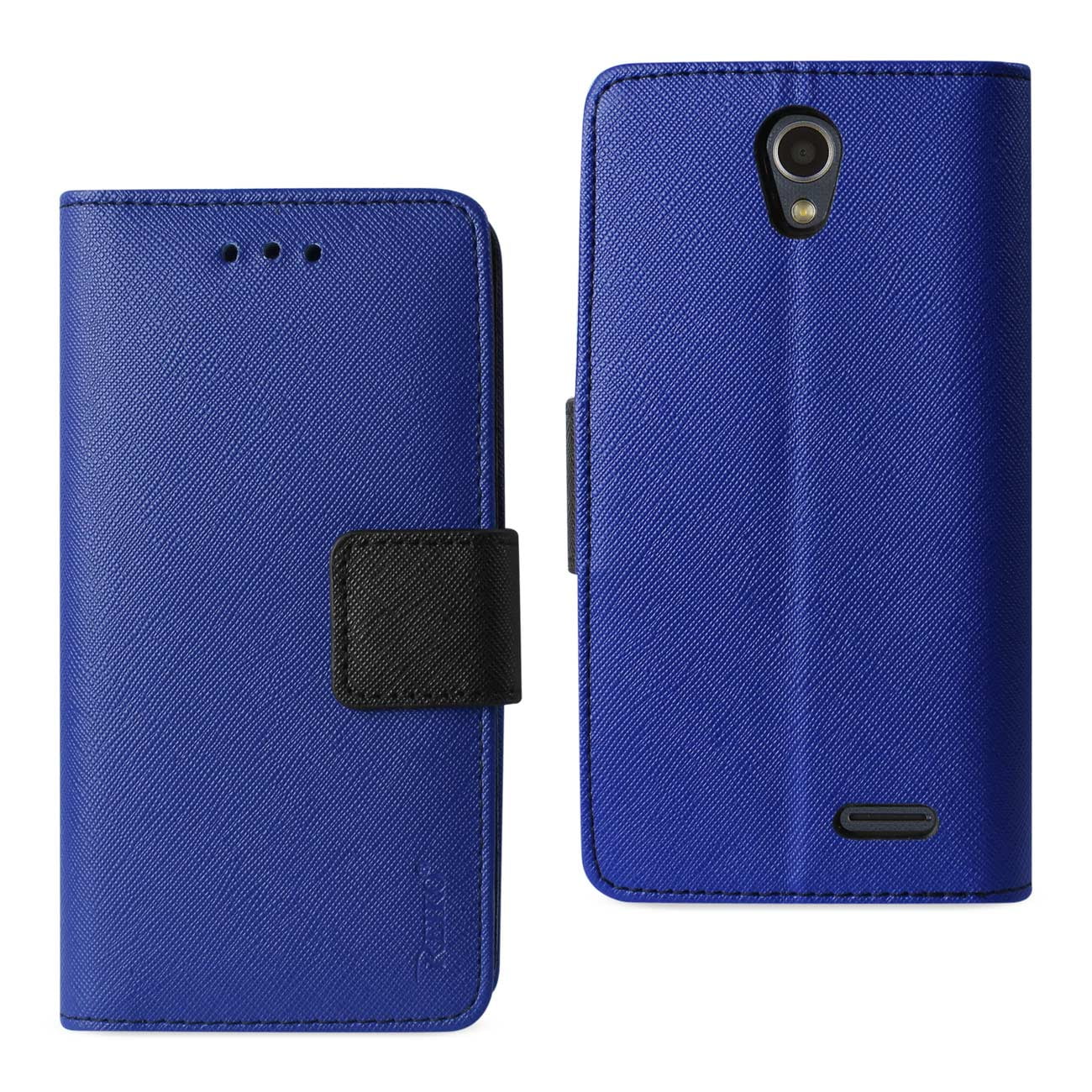 REIKO ZTE MAVEN 2/ CHAPEL/ AVID TRID (Z831) 3-IN-1 WALLET CASE IN NAVY ...