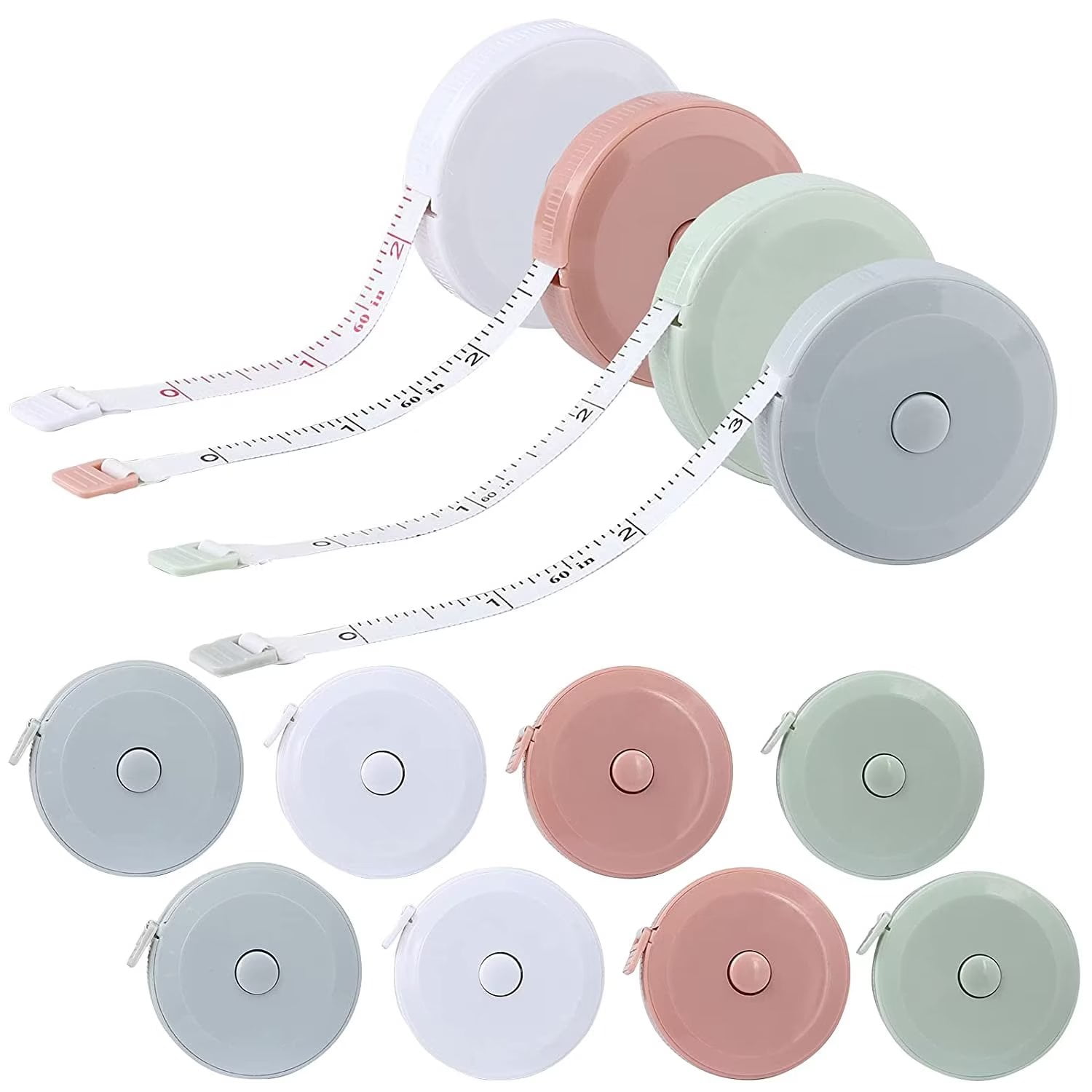 12 Pack Soft Retractable Measuring Tape - Tape Measure for Body ...