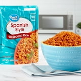 Great Value Spanish Style Rice 8.8 oz Ready in 90 Seconds Microwaveable ...