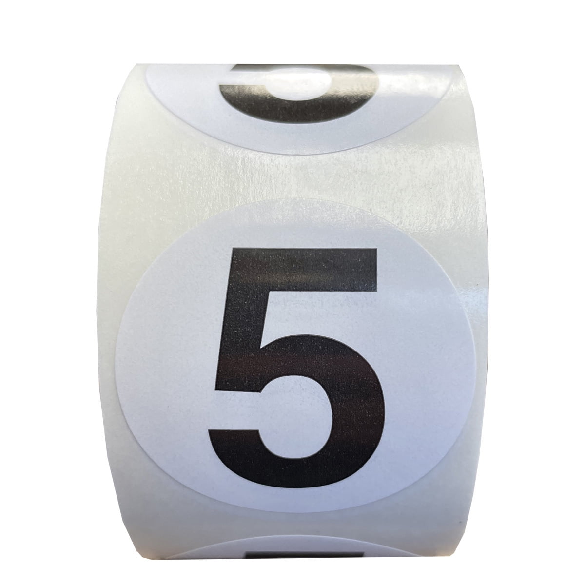 Black Number 5 Circle Stickers | 1.5" Inches Round | 500 Pack - Walmart.com