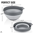 Hakan Collapsible Mixing Bowl 3.4QT, Foldable BPA-Free Dish Tub ...