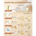10 Pairs Clip On Earrings for Women Non Pierced Ears CZ Pearl Knot ...