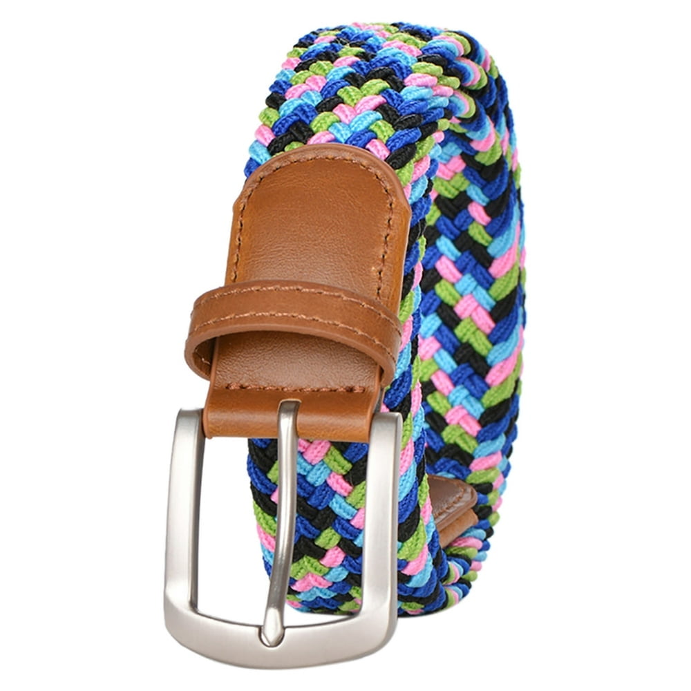 Click here for Generic Women Belt Stretch Braided Multicolored Ca... prices