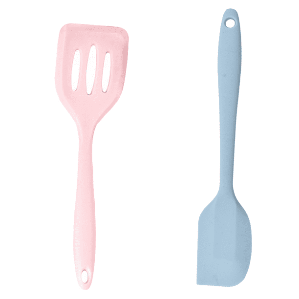 2 Piece Mini Kitchen Utensil Set- Silicone Kitchen Tools with Spatulas ...